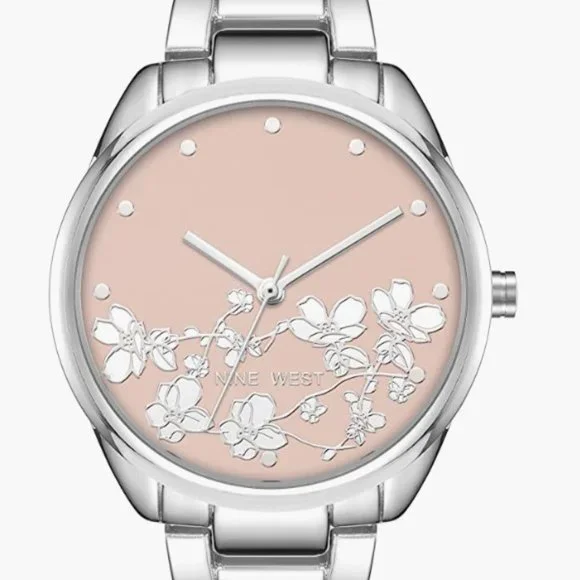 Nine West | Accessories | Nine West Womens Floral Dial Bracelet